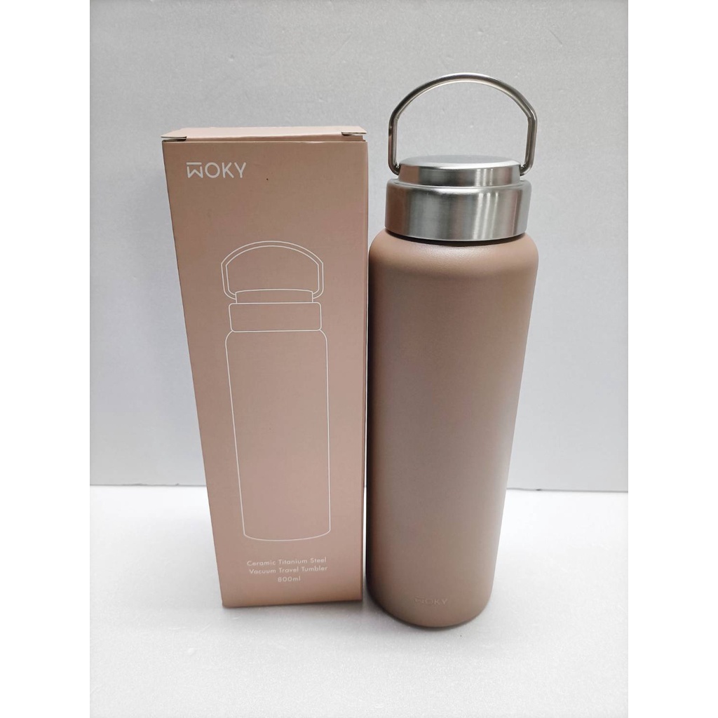 【時宜】 WOKY沃廚提手輕量陶瓷易潔層保溫瓶 陶瓷保溫杯 真空杯 保溫杯 800ml 1入 | 蝦皮購物