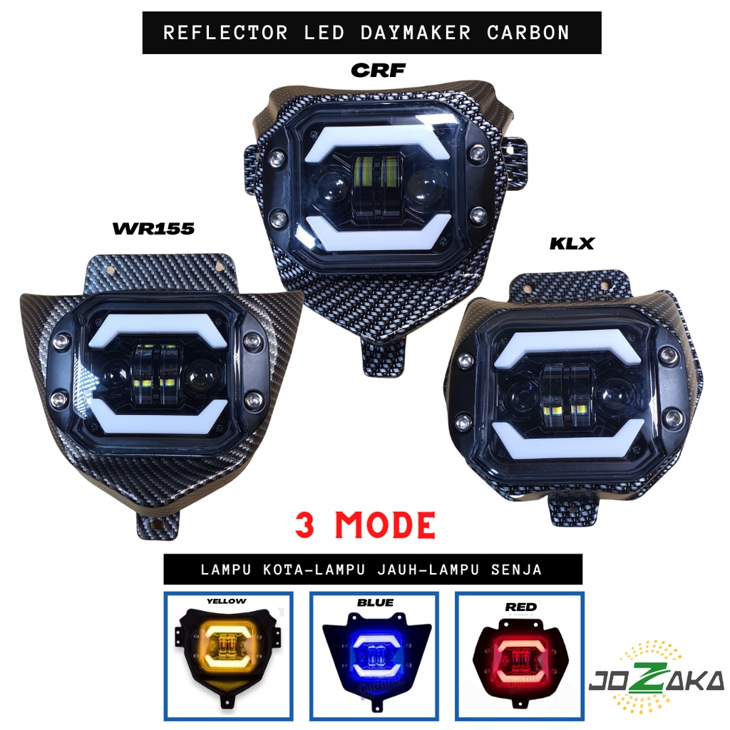 Supermoto LED 大燈碳纖維白天製造商反射器 | 蝦皮購物