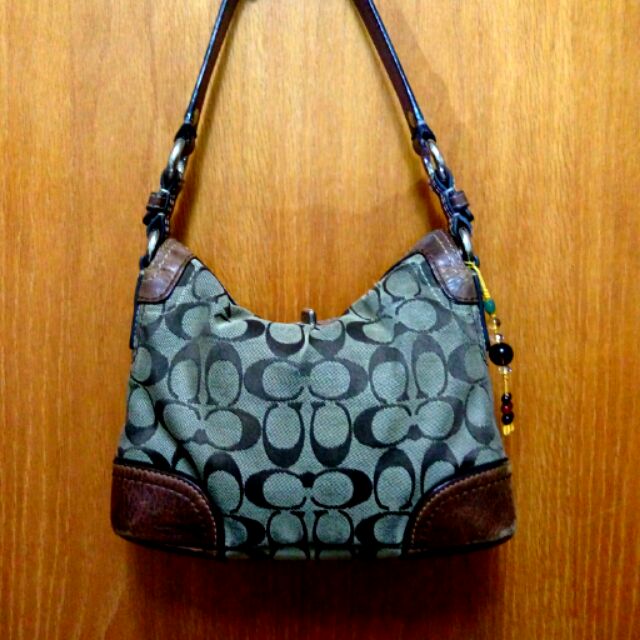 咖啡色真皮coach包﹏真品,閒置、保存不當,便宜出售 | 蝦皮購物