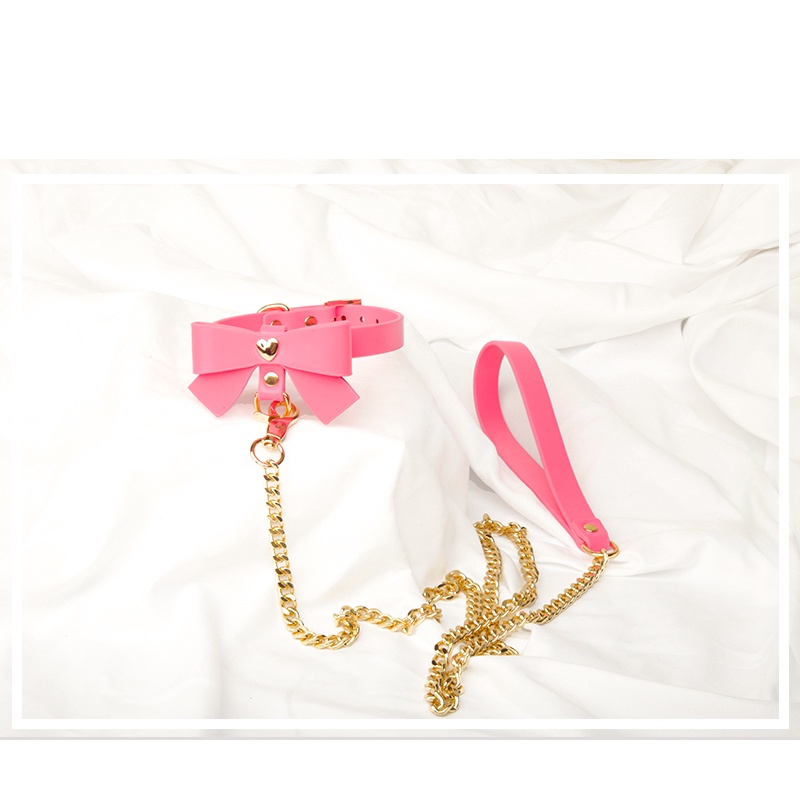 【花花18禁情趣BDSM】真皮蝴蝶結K9項圈choke含牽繩 輕奢狗奴頸圈 情趣束縛 SM調教 主奴遊戲 | 蝦皮購物