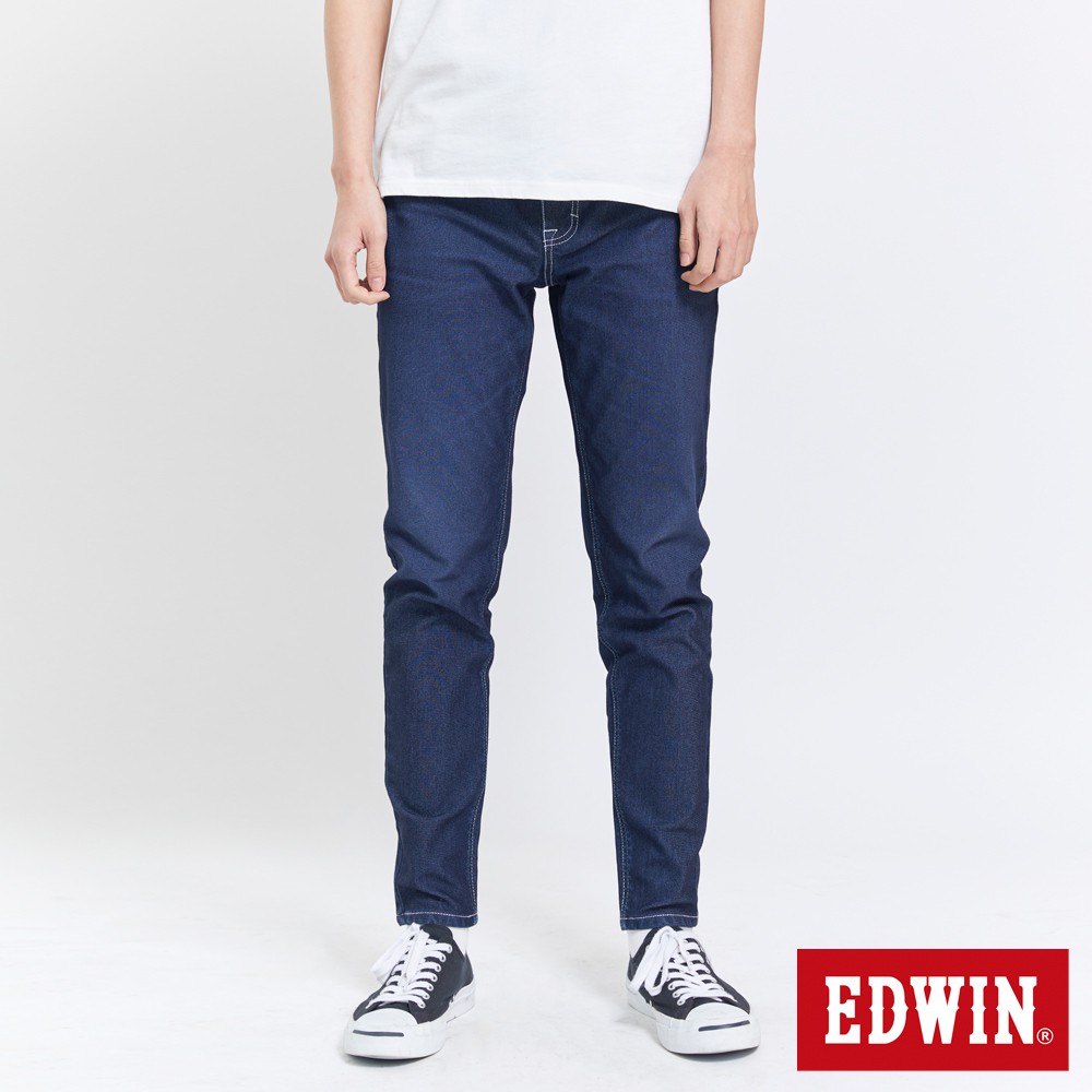 EDWIN 男款 JERSEYS EJ6冰河玉錐形褲(酵洗藍) | 蝦皮購物