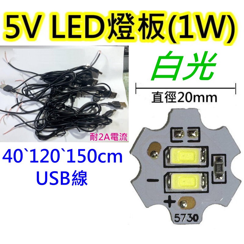 5V 1W白光+USB線 LED燈板【沛紜小鋪】5V LED USB燈板 水晶燈 模型照明 櫥櫃照明DIY料件 | 蝦皮購物