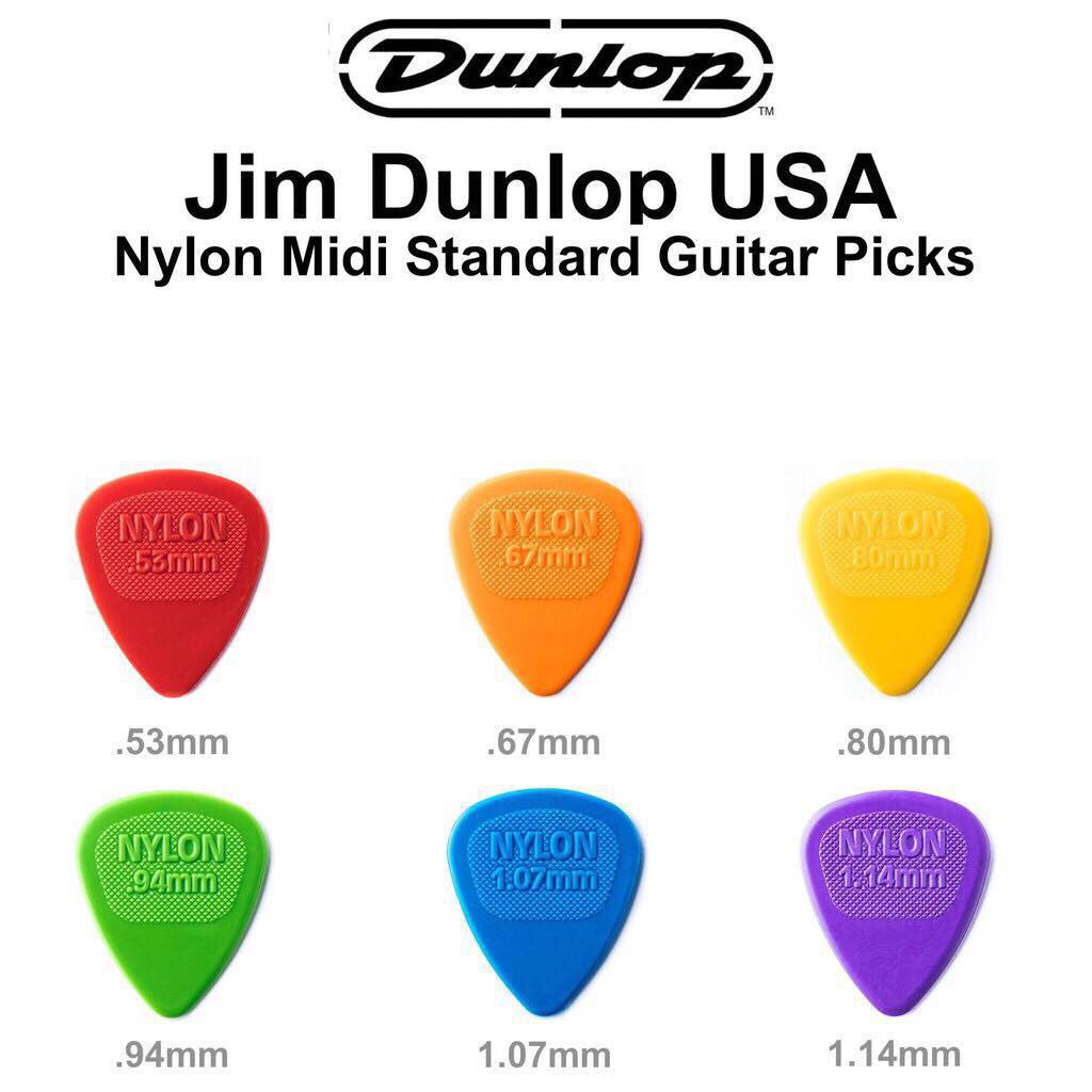 【現代樂器】Dunlop NYLON MIDI Pick 彈片 | 蝦皮購物