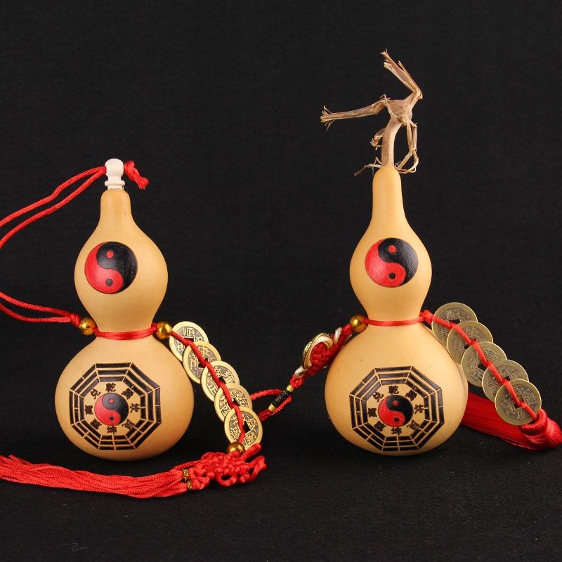 Natural gourd color eight diagrams sovereigns and money hang | 蝦皮購物
