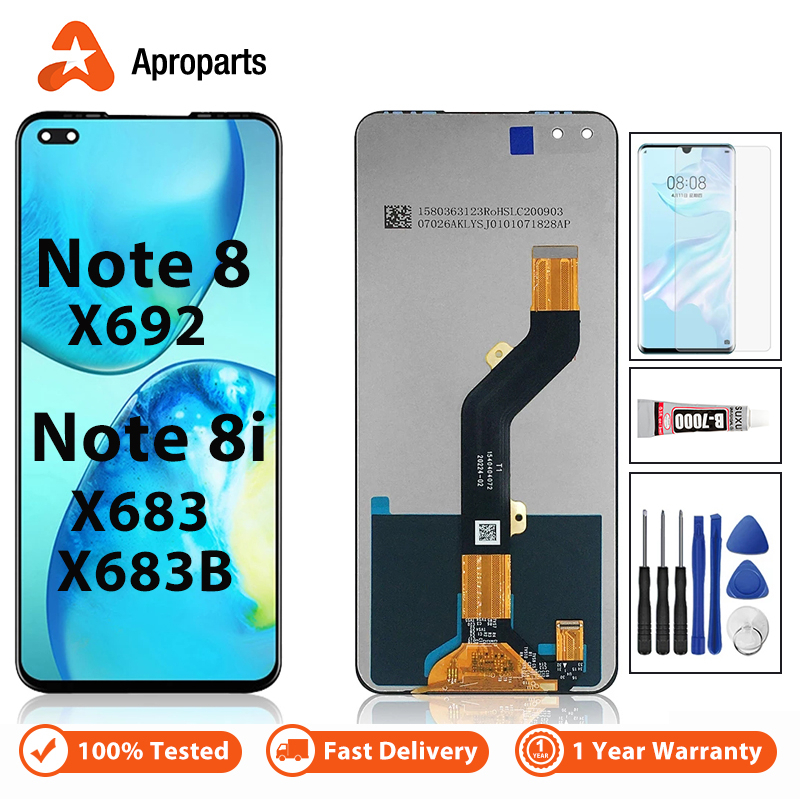 用於 Infinix Note 8 Note8 8i X692 X683 X683B 觸摸屏顯示數字化儀組件更換零件的 | 蝦皮購物