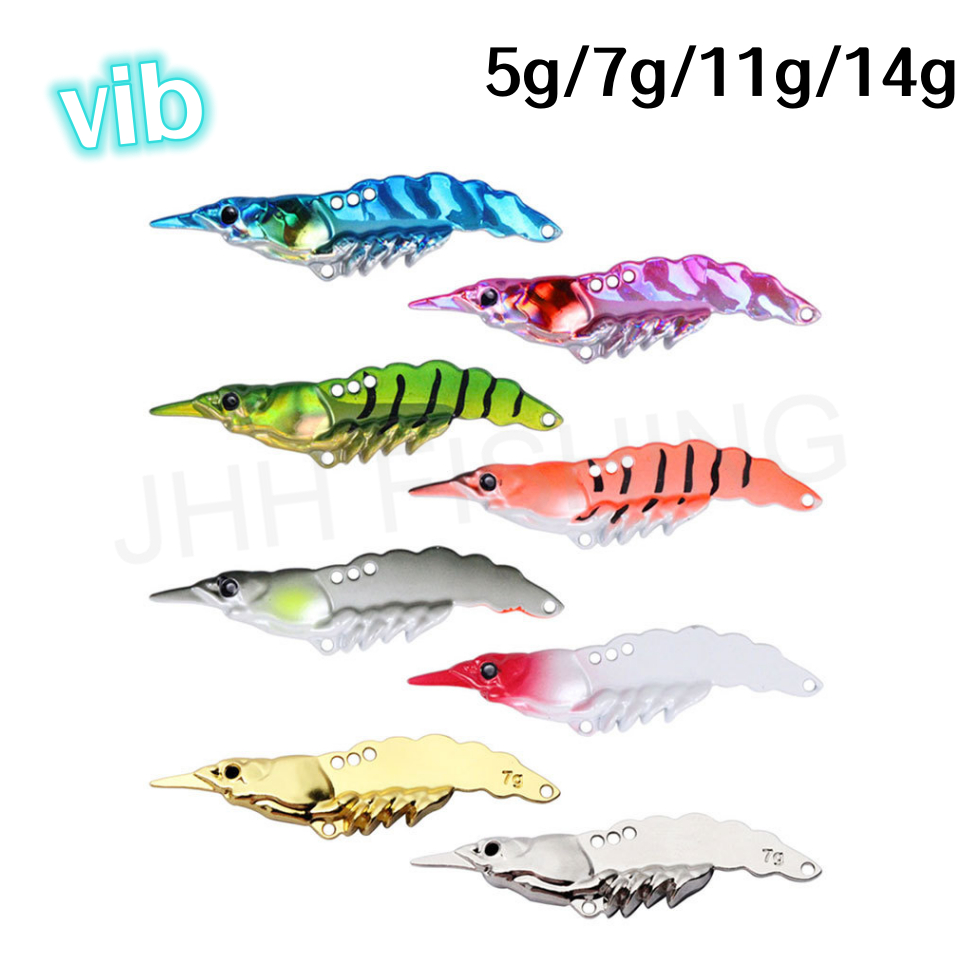 【5g/7g/10g/14g】VIB蝦3D眼亮片金屬假餌振動刀片誘餌釣魚誘餌下沉振動硬餌人工振動誘餌 | 蝦皮購物