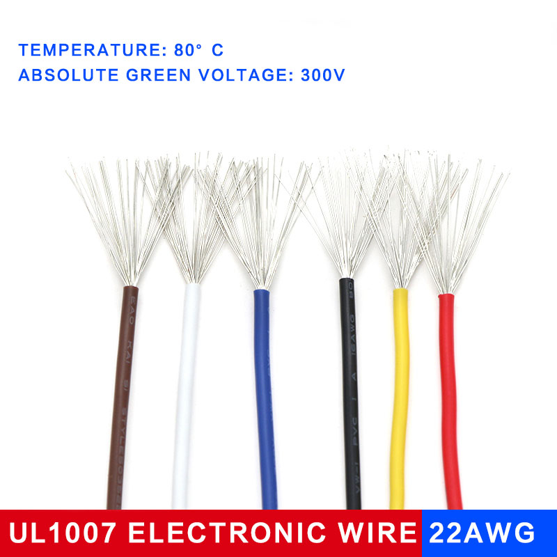 UL1007 22AWG電子線OD1.6mm端子線連接飛線引線環保PVC鍍錫銅電子配線*&-&SG*-&- | 蝦皮購物