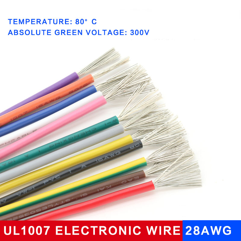 UL1007 28AWG電子線OD1.2mm端子線連接飛線引線環保PVC鍍錫銅電子配線-**& | 蝦皮購物