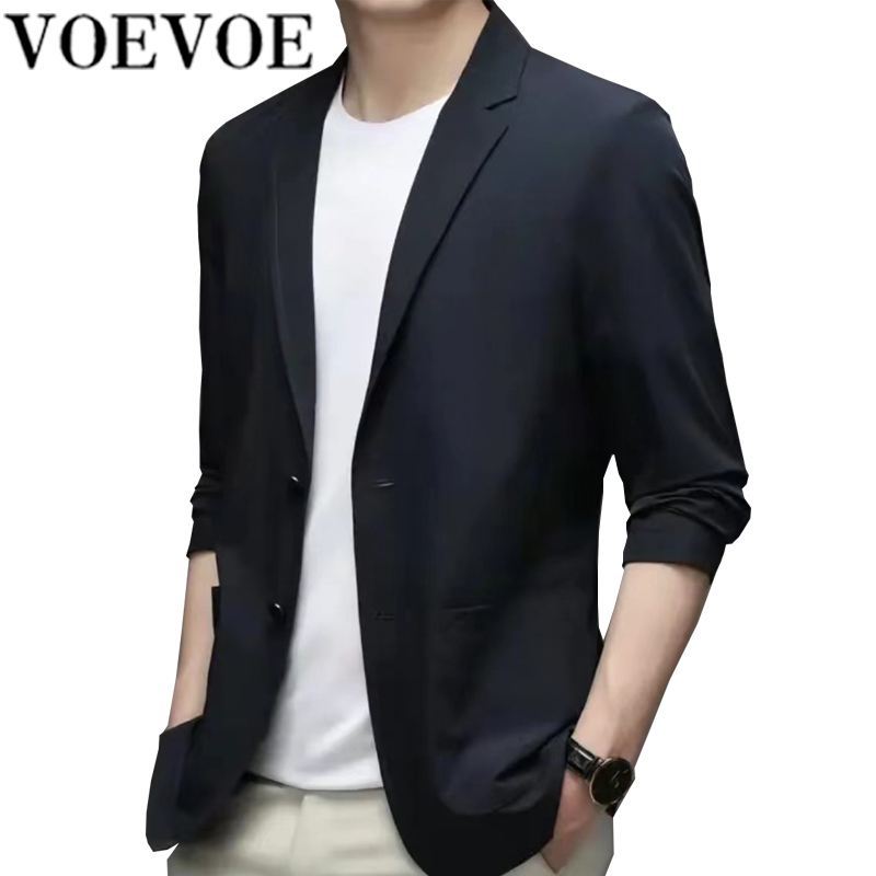 VOEVOE薄西裝外套男 簡約日系防曬西裝 超薄冰絲西裝外套 涼感西裝 男士西裝外套 夏季西裝外套男 彈力透氣商務休閒外 | 蝦皮購物