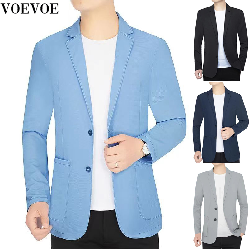 VOEVOE薄西裝外套男 修身防曬西裝 超薄冰絲西裝外套 涼感西裝 男士西裝外套 夏季西裝外套男 柔軟透氣商務西裝外套 | 蝦皮購物