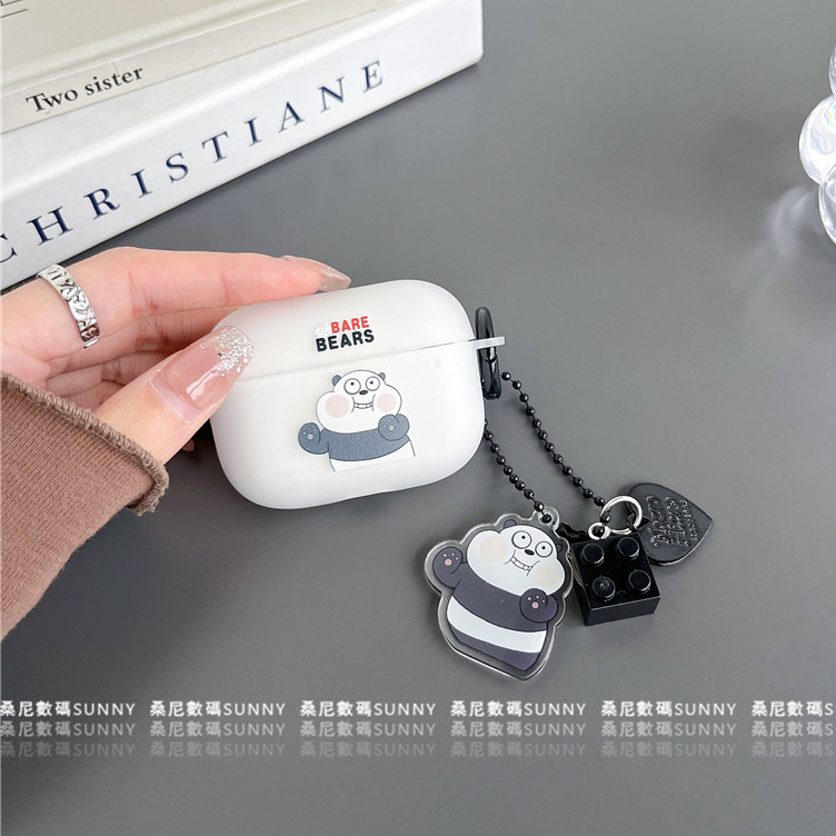 熊熊遇見你 磨砂 耳機殼 We Bare Bears 耳機套 情侶 耳機保護套 Airpods 2 3 Pro 保護殼 蝦皮購物