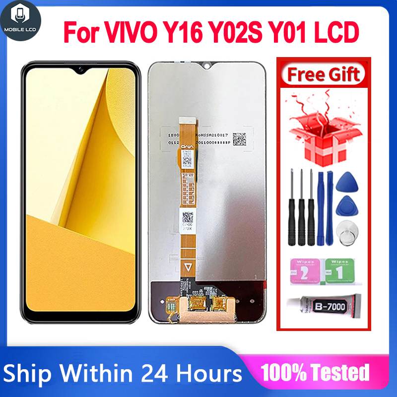 原裝 LCD 兼容 VIVO Y16 Y02S Y01 Y32 Y21S LCD 屏幕顯示觸摸屏數字化儀組件更換零件 | 蝦皮購物