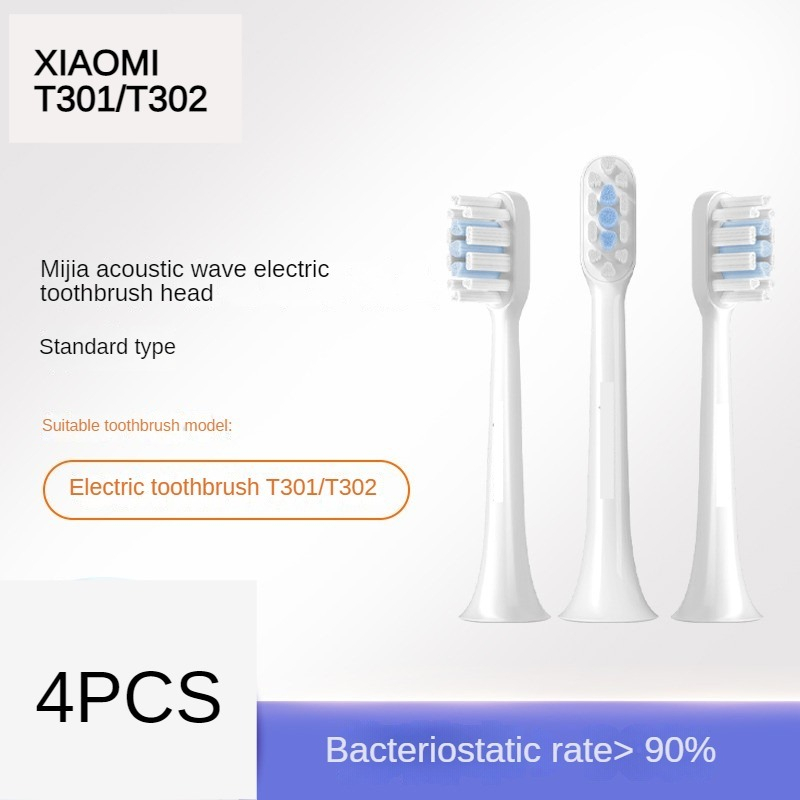 T301/t302 4 件牙刷頭適用於小米米家 T301/T302 替換刷頭帶小米米家 T301/T302 補充頭 | 蝦皮購物