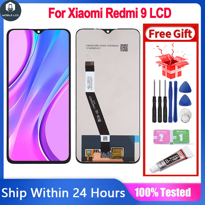 XIAOMI 原裝 LCD 兼容小米 Redmi 9 LCD 屏幕顯示觸摸屏數字化儀組件更換零件 | 蝦皮購物