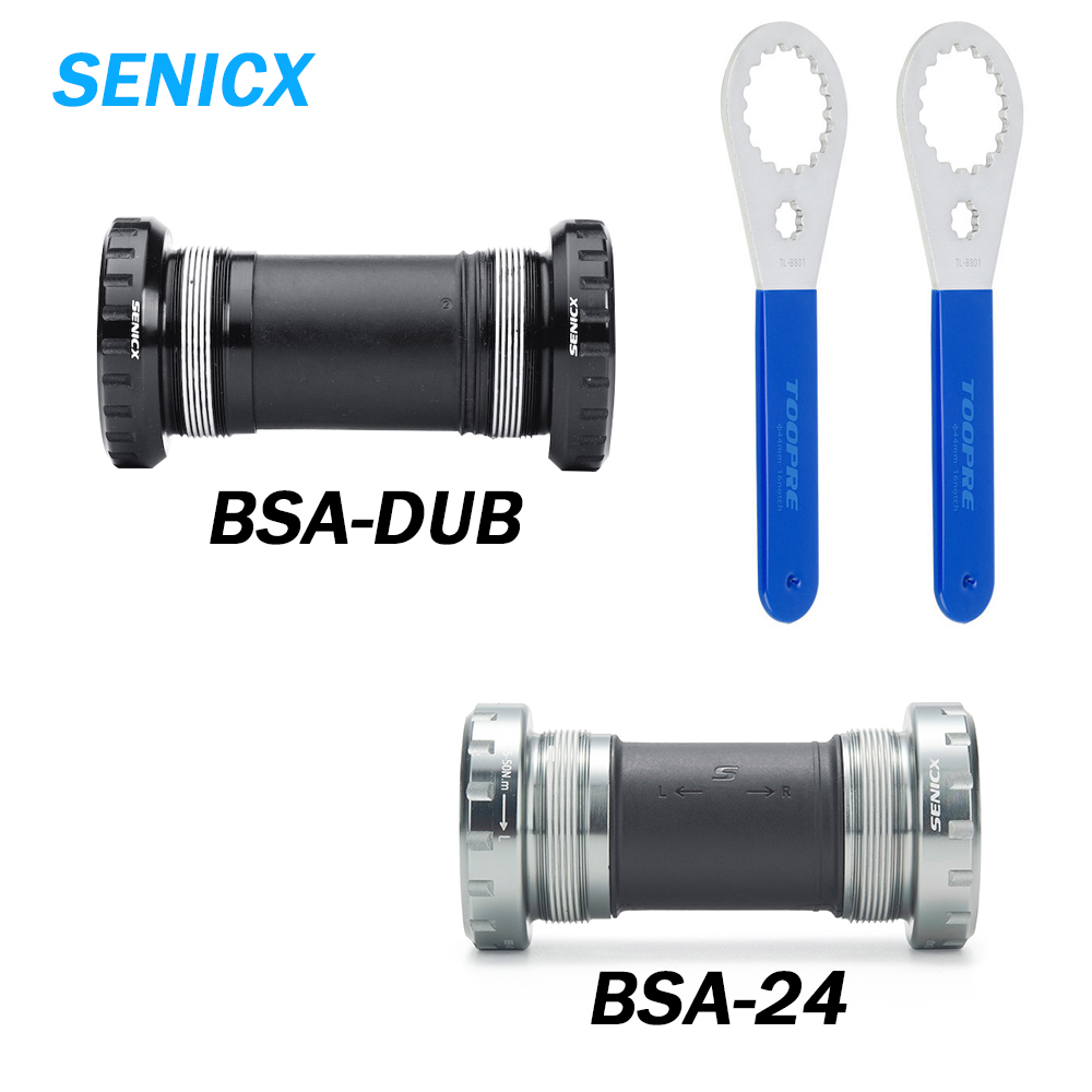 Senicx BSA 中軸螺絲型 68/73 mm 自行車軸 MTB 公路自行車防水曲柄組軸零件 DUB/24MM | 蝦皮購物