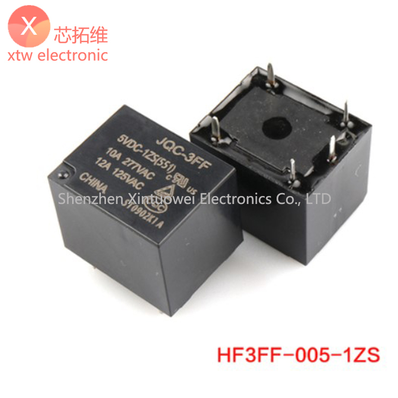 鴻發繼電器hf3ff-jqc-3ff-005 012 024-1ZS 1組轉換10A 5針現貨 | 蝦皮購物