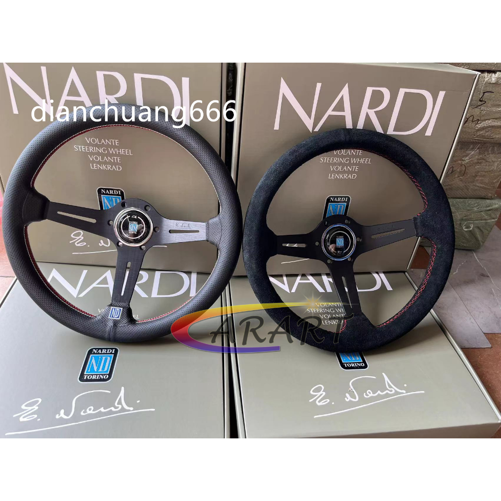 Nardi 方向盤運動方向盤 ND Nardi Torino 皮革/麂皮賽車輪 13149 | 蝦皮購物