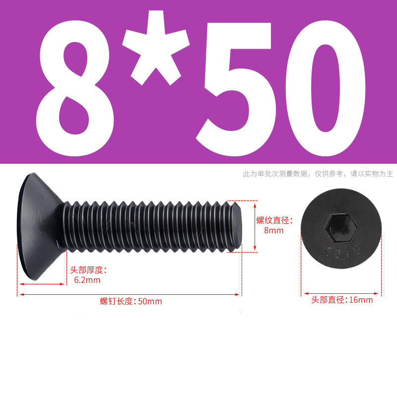 【怡家螺匯】10.9級平頭內六角螺絲沉頭螺栓鐵黑平杯螺絲M5 M6 M8 | 蝦皮購物