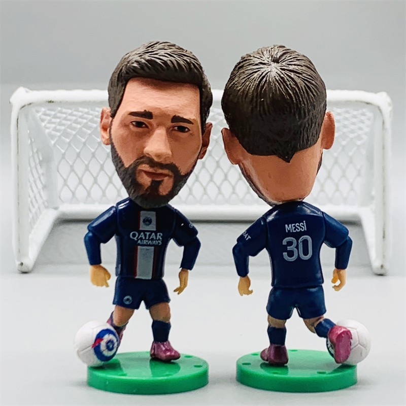 巴黎 PSG 足球運動員玩偶 7 厘米高萊昂內爾梅西玩偶普通臉 2023 年系列系列 | 蝦皮購物