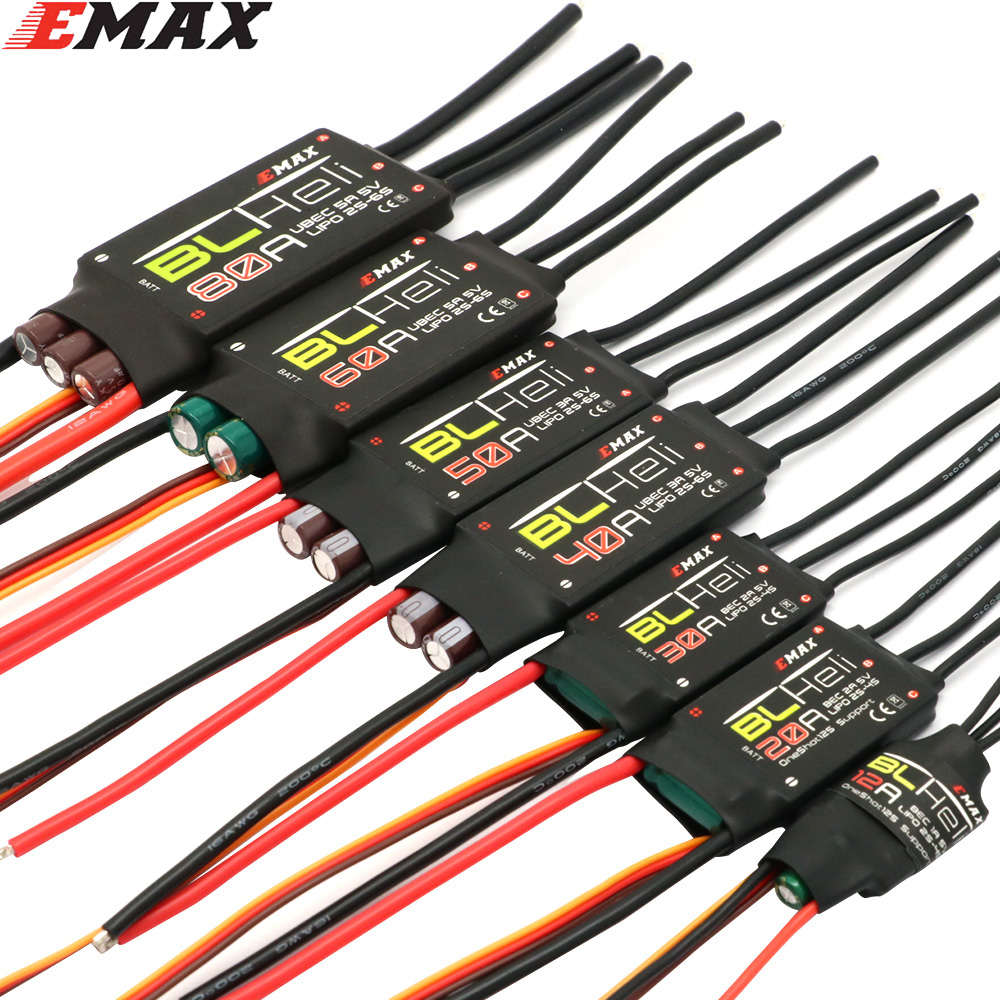 Emax BLHeli 80A 60A 50A 40A 30A 20A 12A ESC 用於遙控多旋翼飛機固定翼 FPV | 蝦皮購物