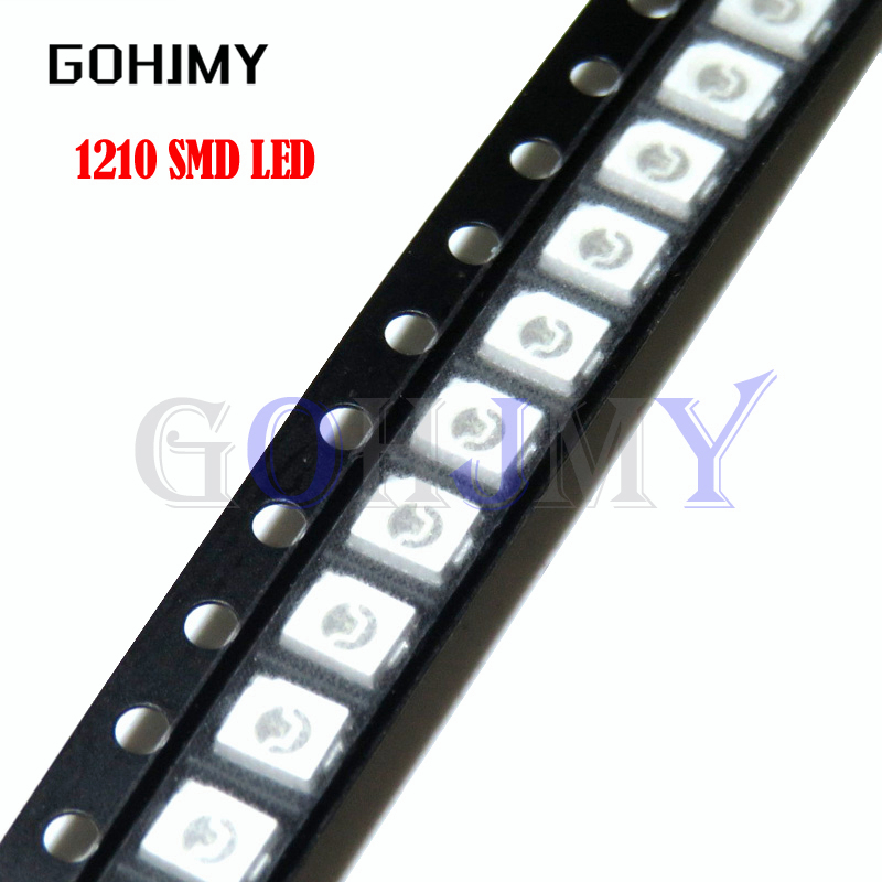 100 個超亮 3528 1210 SMD LED 紅/綠/藍/黃/白/UV/ICE LED 二極管 | 蝦皮購物