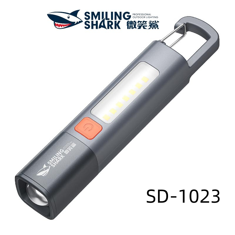 微笑鯊正品 SD1023 便攜手電筒 LED 小型鑰匙扣手電筒 戶外隨身燈 小猴子手電筒 强光超亮Type-C可充電防水 | 蝦皮購物