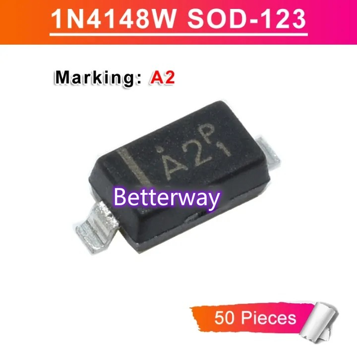 50pcs 1N4148W SOD-123 1206 Marking A2 MMBD4148W SMD 快速開關二極管全 | 蝦皮購物