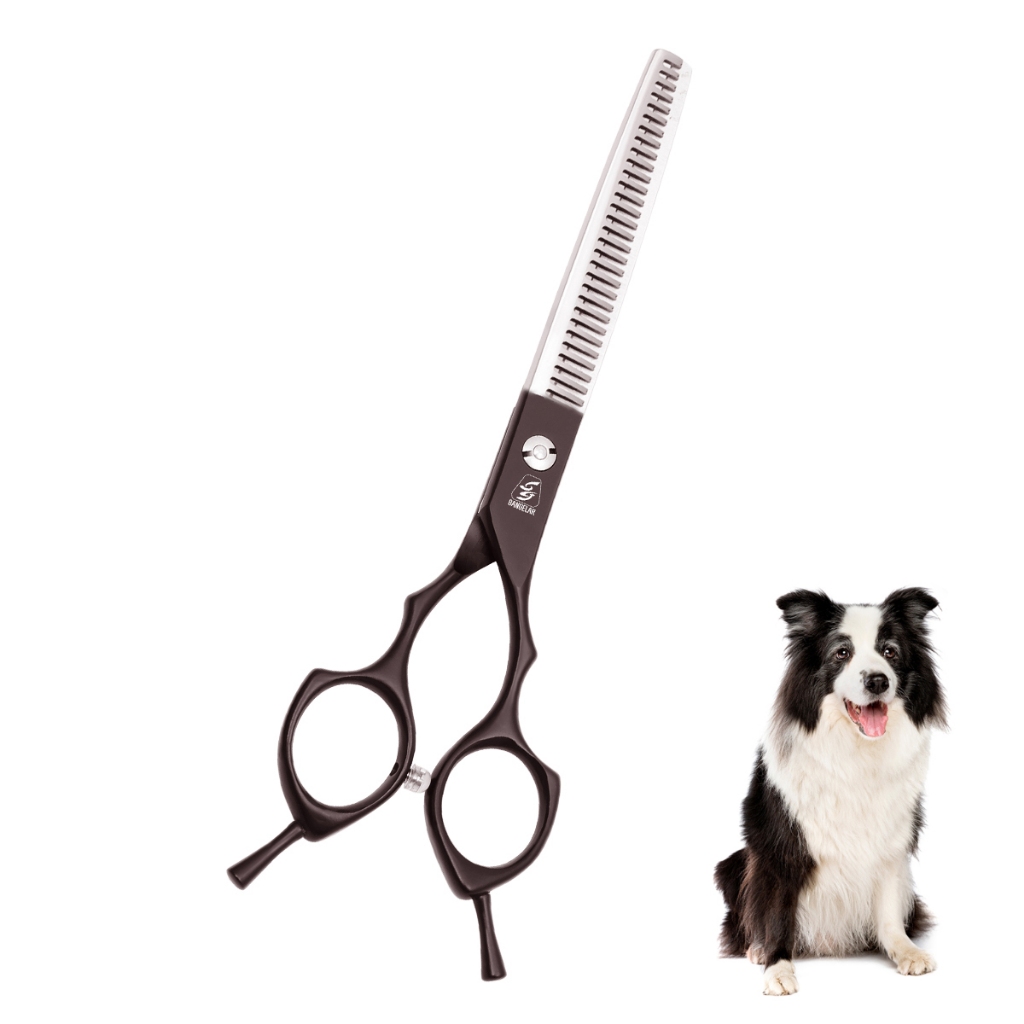 Sangelar 6.5 英寸寵物美容毛髮羊毛護理剪刀密齒細剪 20%-35% 脫髮狗貓動物羊毛修剪工具寵物剪刀 | 蝦皮購物