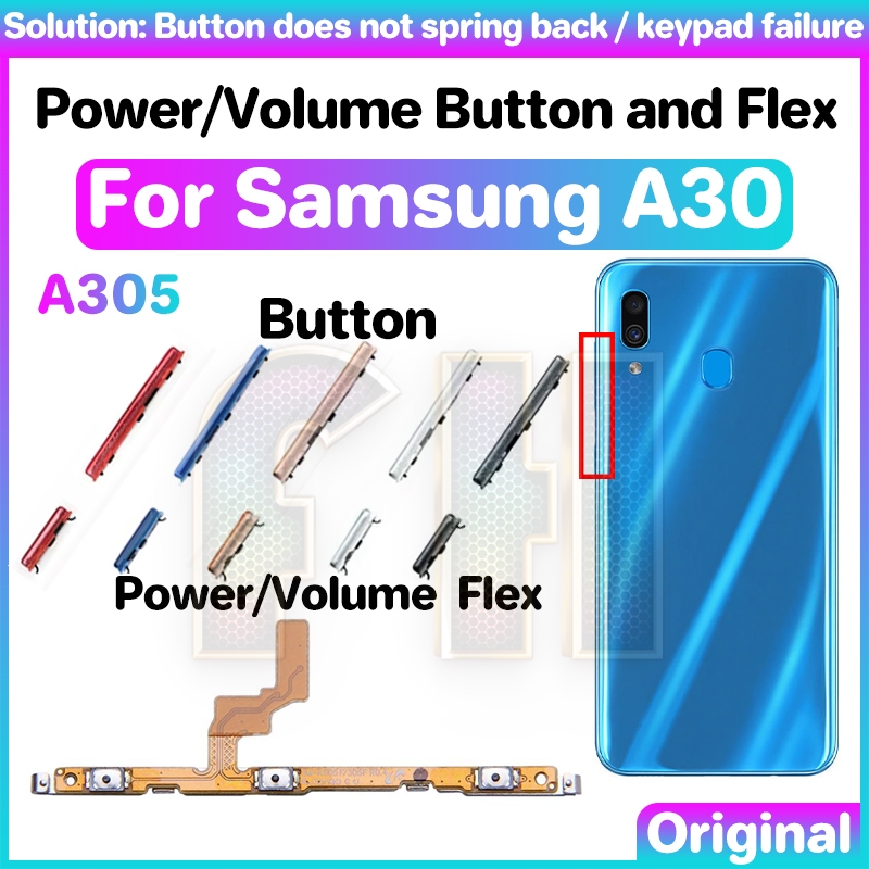 SAMSUNG 電源音量按鈕柔性適用於三星 Galaxy A30 A305 側鍵開關 ON OFF 鍵靜音控制按鈕帶狀排 | 蝦皮購物