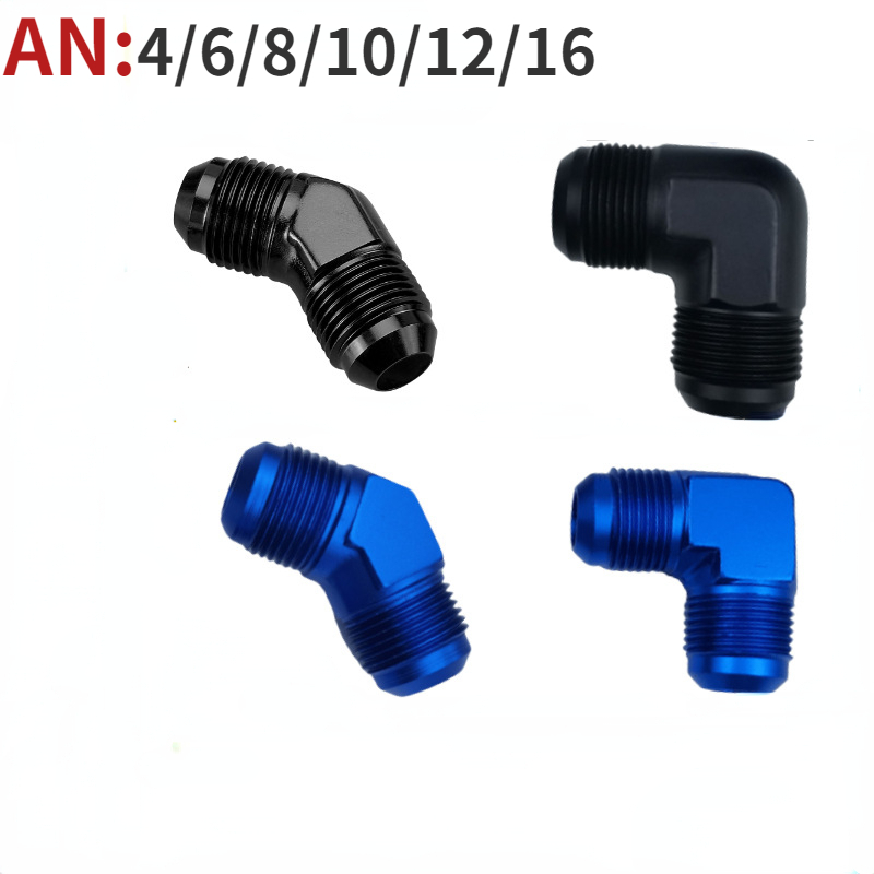 1pc 通用 AN4 6/8/10/12 90° 45° 度數燃油冷卻器接頭適配器異徑鋁接頭連接器 | 蝦皮購物