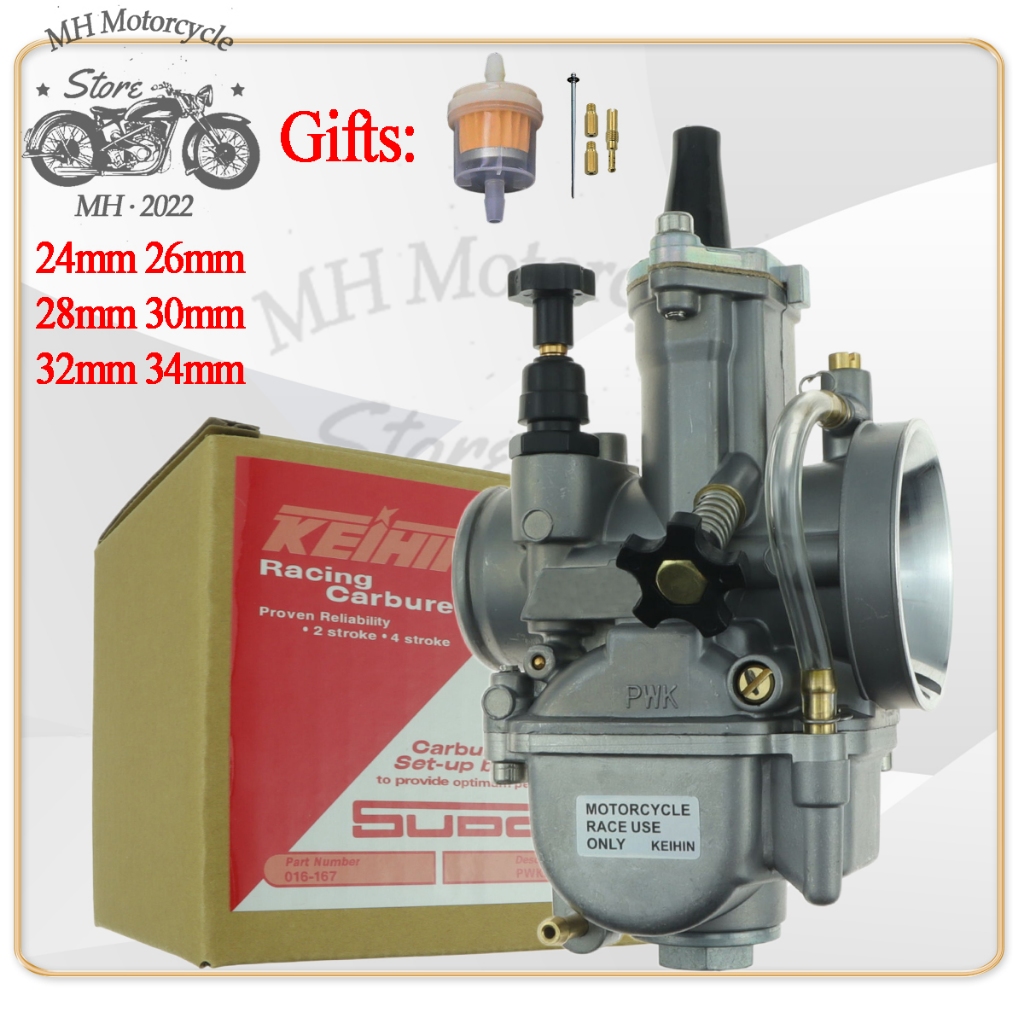 機車车改裝化油器 PWK 28/30/32/34MM 半月型 越野车大口徑手拉 大王化 高品质 Dio 改全組 | 蝦皮購物