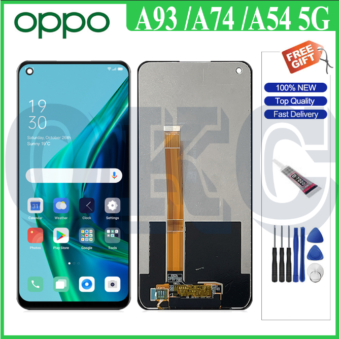 適用於 OPPO A74 5G / A93 5G / A54 5G LCD 帶邊框顯示觸摸屏數字化儀全套組件 Realm | 蝦皮購物