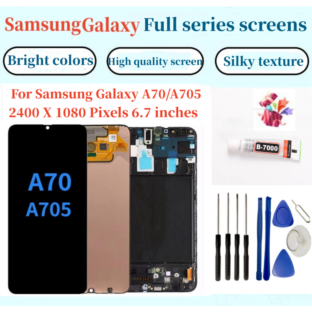 SAMSUNG 液晶螢幕總成 全新適用於 Samsung Galaxy A70 A7050 螢幕總成 AMOLED屏幕面 | 蝦皮購物