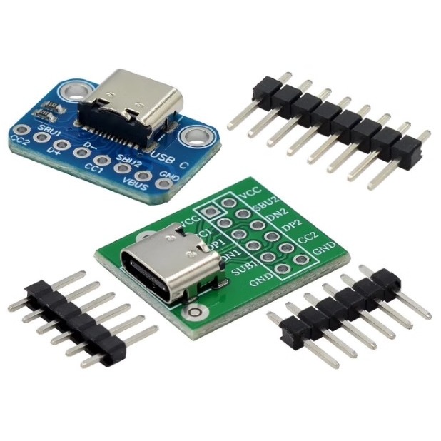 TYPE-C USB轉插針 DIP母座B型轉接板 已焊接母頭 TYPEC 送排針 | 蝦皮購物