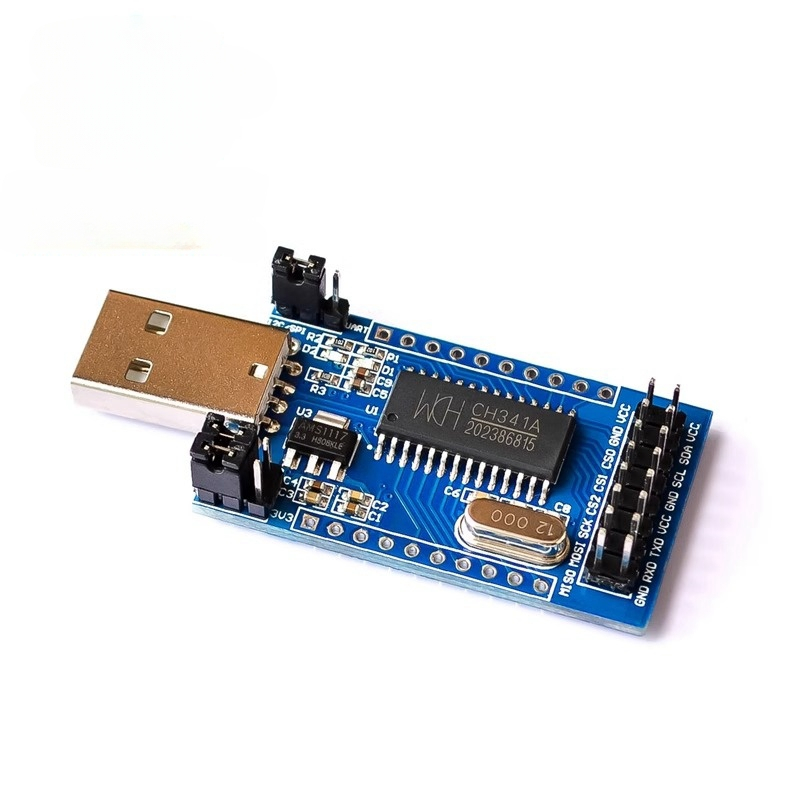 CH341A USB 轉 UART IIC SPI TTL ISP EPP/MEM 並口轉換器 | 蝦皮購物
