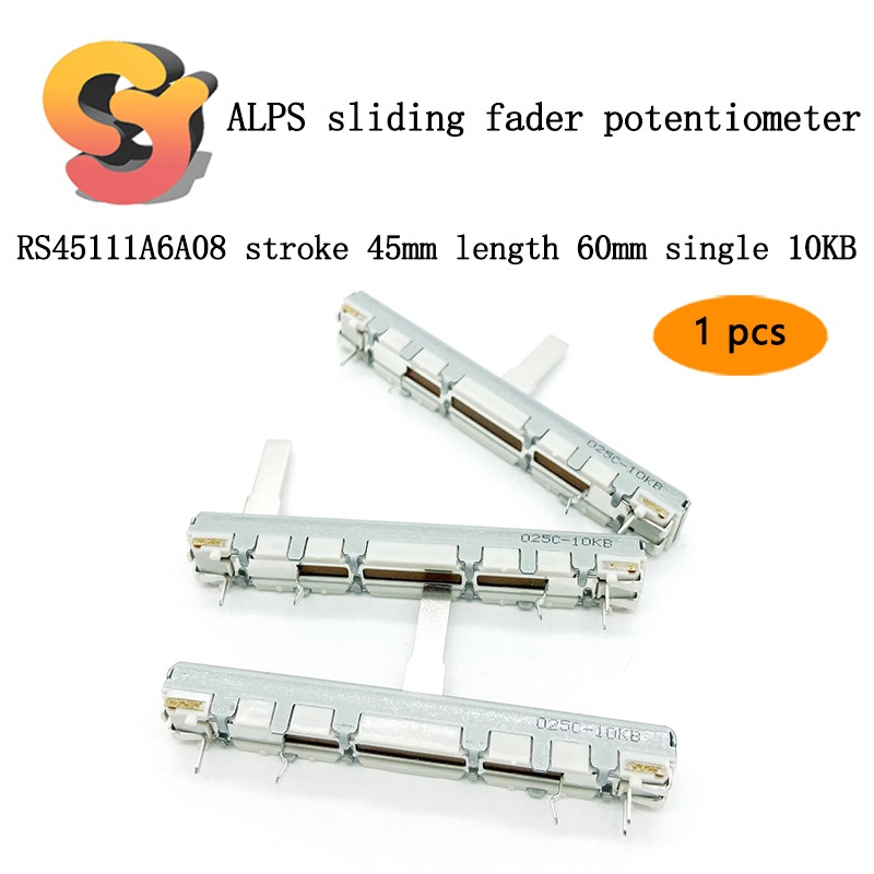 【現貨供應】1pcs ALPS進口滑動推子 45mm行程 長度60mm 電位器RS45111A6A08 單聯10KB 電 | 蝦皮購物
