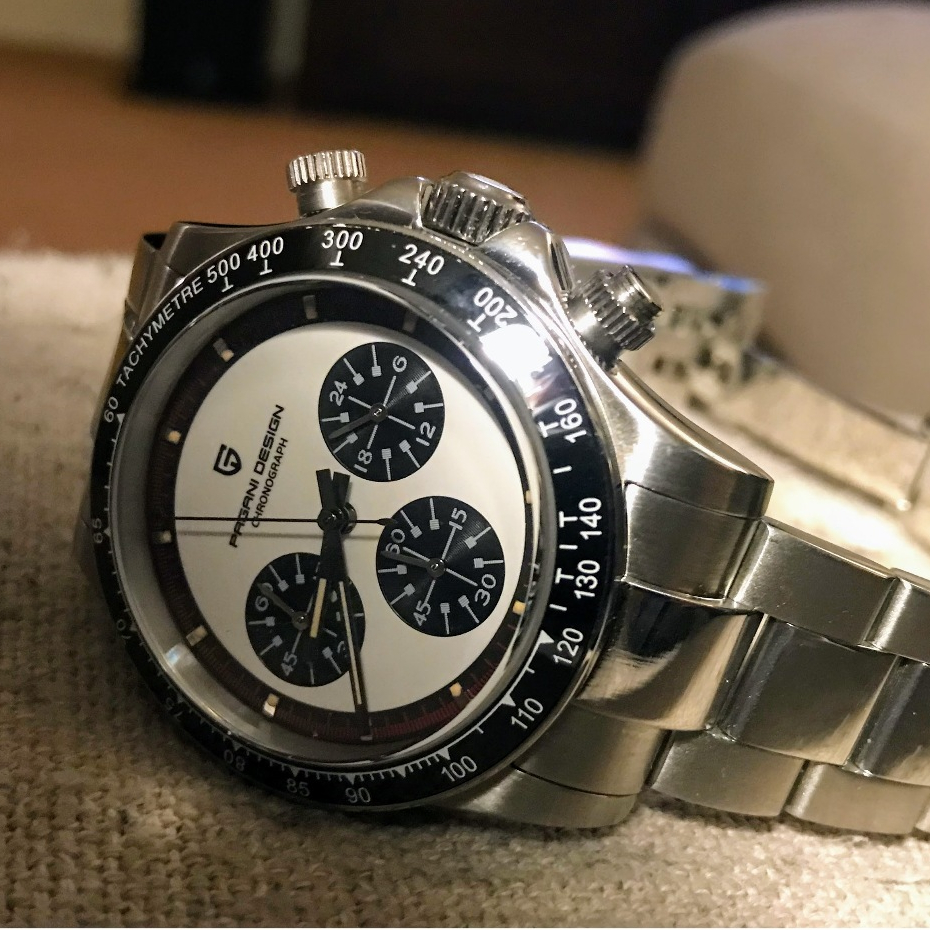 PAGANI DESIGN 原裝 40MM男士石英手錶男生豪華VH88精品不銹鋼藍寶石計時碼錶防水時鐘男錶PD-1676 | 蝦皮購物