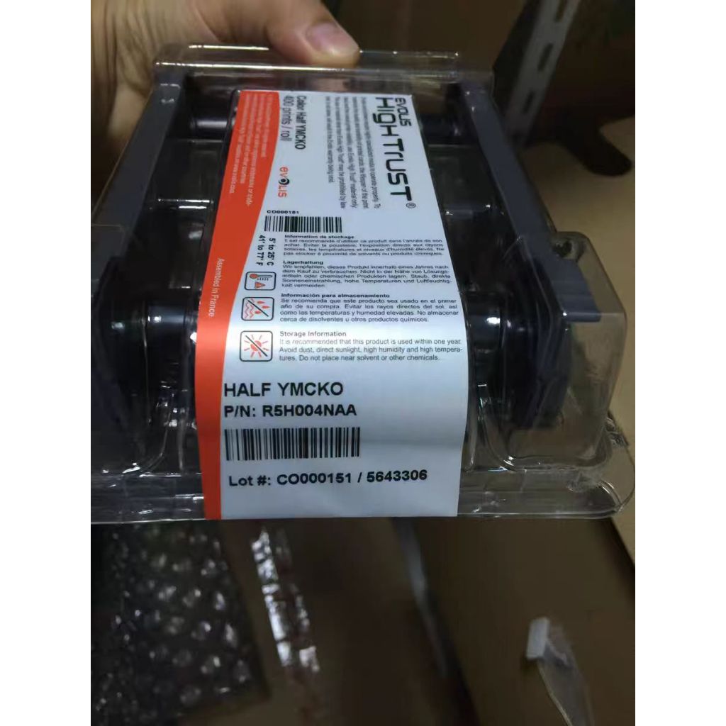 Evolis R5H004NAA 半面板彩色絲帶,用於 Evolis 打印機 - YMCKO - 400 打印 | 蝦皮購物