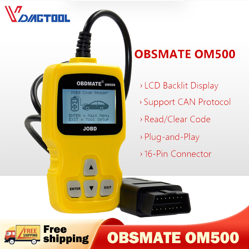 Om500 JOBD/OBD2/EOBD自動掃描儀讀碼器發動機OBD2診斷工具手持式 | 蝦皮購物