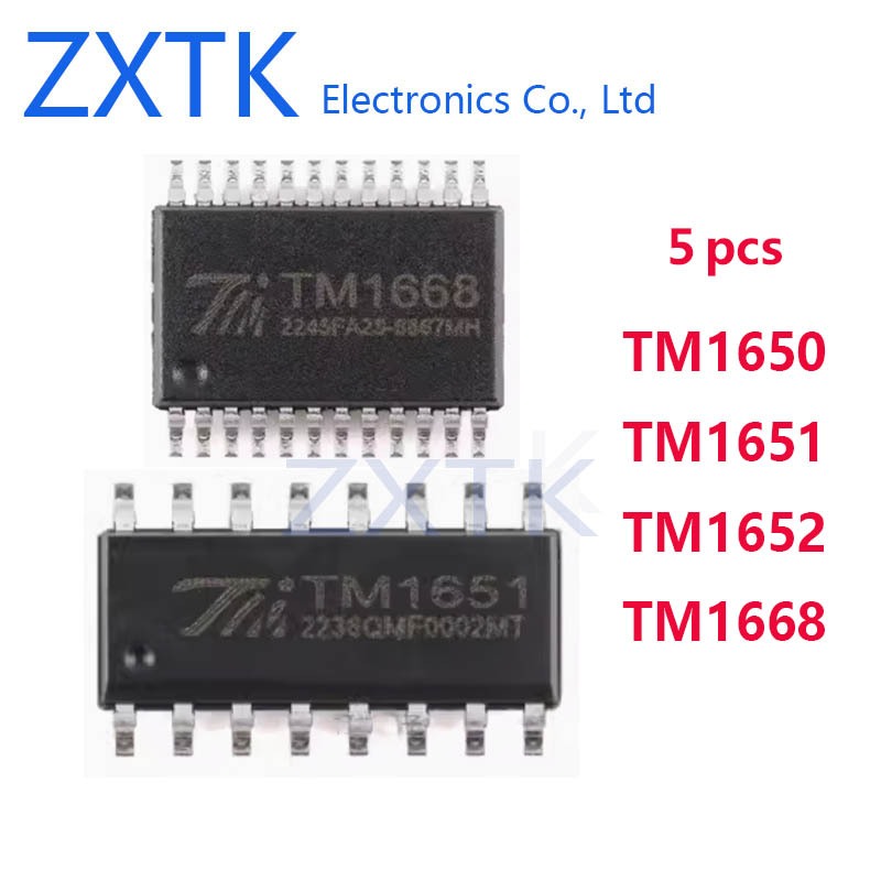 5顆led驅動芯片tm1650 TM1651 TM1652 TM1668品牌芯片IC | 蝦皮購物