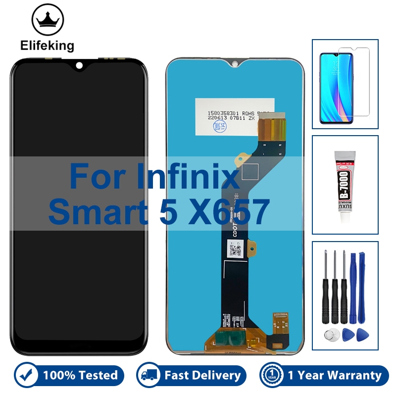 適用於 Infinix Smart 5 X657 X657C lcd 顯示屏觸摸屏數字化儀更換免費工具高品質 lcd 更 | 蝦皮購物