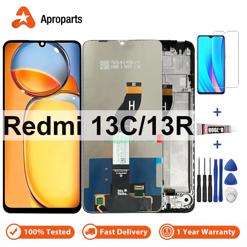 XIAOMI 適用於小米 Redmi 13C 13R 23100RN82L 23124RN87G 顯示屏觸摸屏數字化儀組 | 蝦皮購物