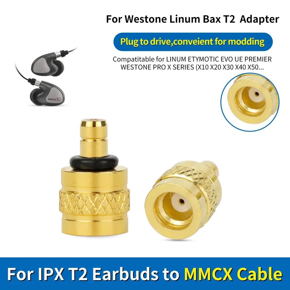 一對母 MMCX 到公金屬 IEM 連接器適配器 2Pin 0.78 A2DC IE500 IE900 IE40PRO | 蝦皮購物