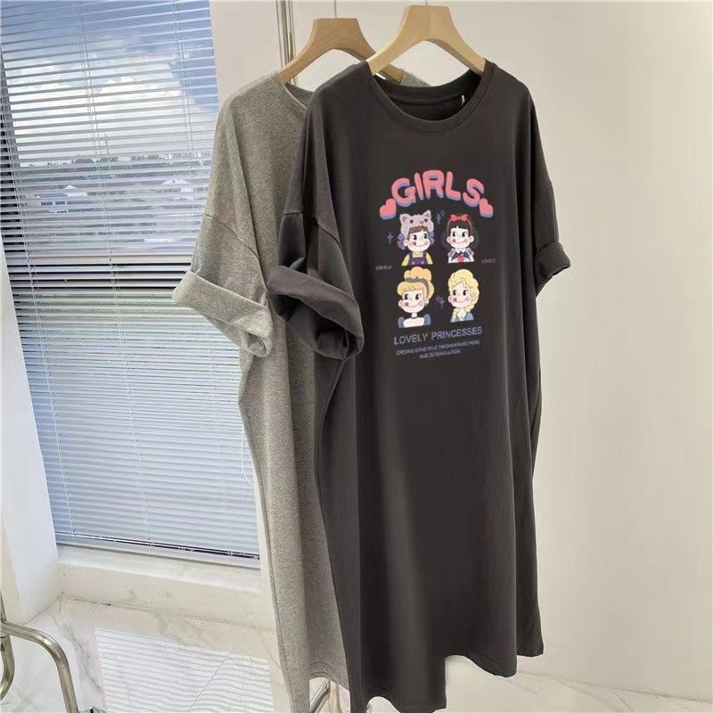 短睡衣 睡衣裙 4XL 不二家 牛奶妹 T恤裙 寬鬆睡衣 可愛睡衣 女生家居服 ins風 居家服 連身睡衣 居家睡衣 洋 | 蝦皮購物