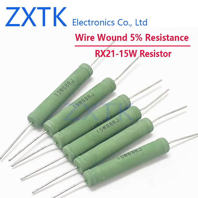 5pcs 0.1-820歐RX21 15W 線繞電阻 5% 1-47K 2.2R 3.3R 6.2R 100R 120R | 蝦皮購物