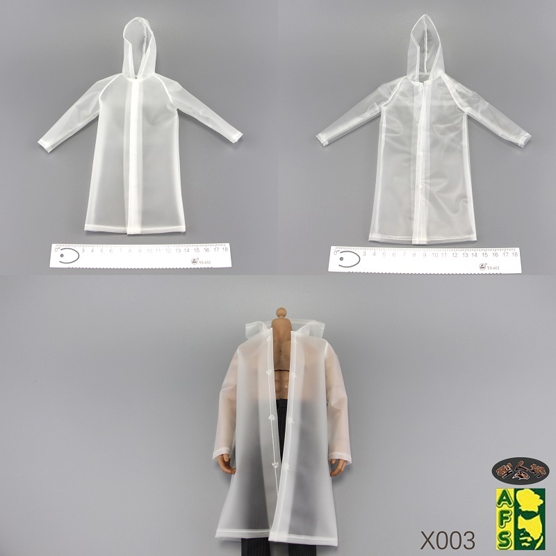 Afs X003 1/6 比例透明雨衣衣服配件適用於 12 英寸可動人偶身體娃娃 | 蝦皮購物