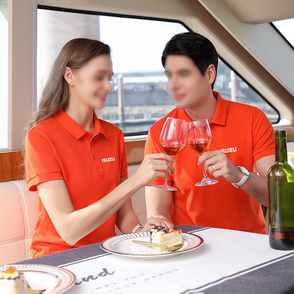 五十鈴 4S 車間汽車工作制服短袖翻領 Polo 領 T 恤 | 蝦皮購物