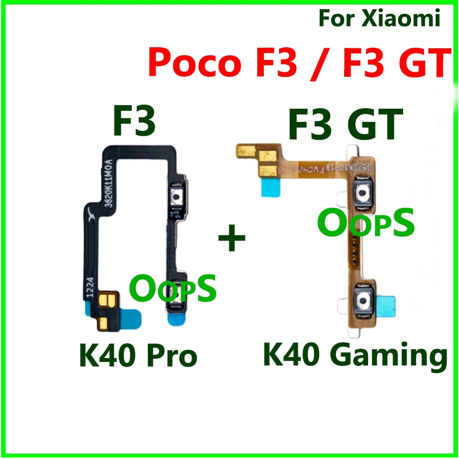 XIAOMI 適用於小米 Poco F3 GT Redmi k40 Pro k40 遊戲開關側排線的電源音量 Flex | 蝦皮購物