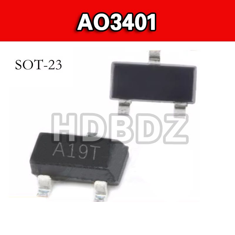 100pcs AO3401 A19T SOT23 電源管理MOS管 NPN三極管 IC SMD | 蝦皮購物