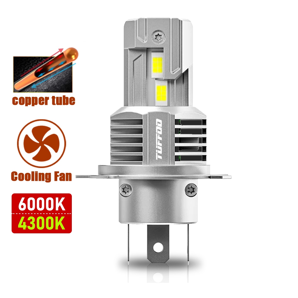 直上 35W高亮度 H4 HS1 汽車 機車 LED大燈 4300K 暖白光 6000K 白光 DC 12V | 蝦皮購物